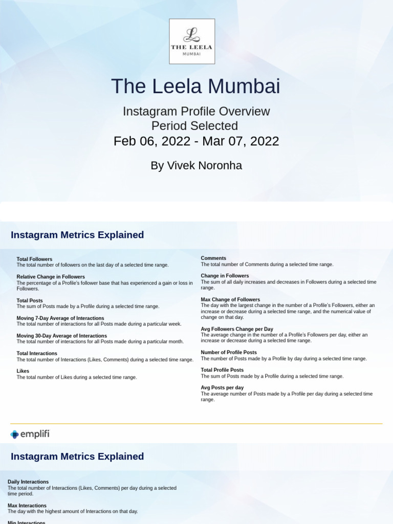 IG - Overview - The Leela Mumbai Changes New | PDF