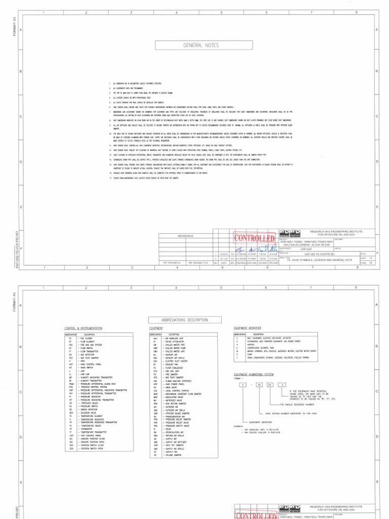 KNT 002 Ts Vc6 Pid 001 - 1 - Ts Hvac Symbols | PDF