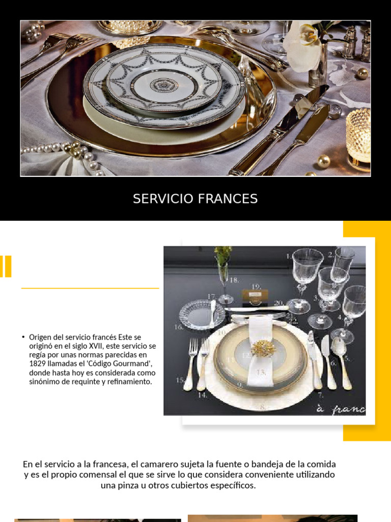 Servicio Francés: Elegancia y Refinamiento | PDF | Hogar, jardinería y ...