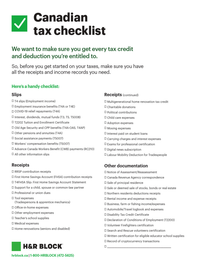 TS24 Tax-Checklist 8.5x11in ENG 0424 | PDF | Expense | Government Finances