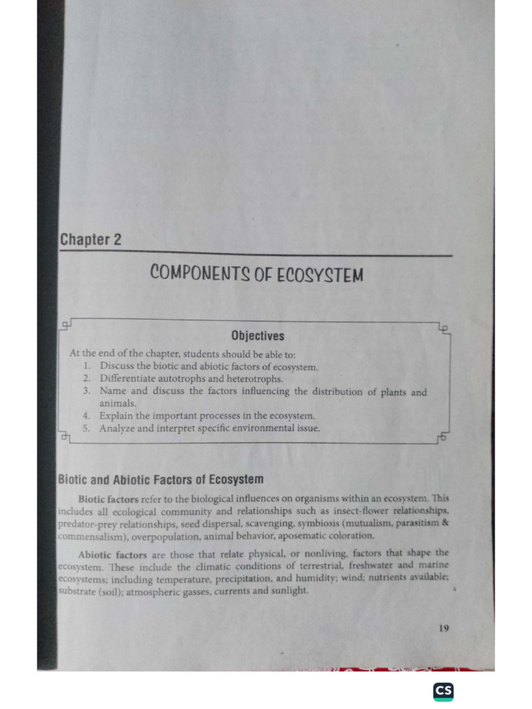 Chapter 2 Components of Ecosystem | PDF