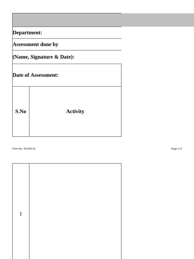 Hira Document 1BLR DRL Site | PDF | Duct (Flow) | Personal Protective ...