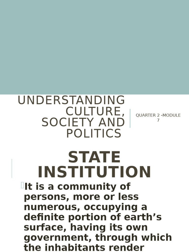 State Non State Institution 1 | PDF | United Nations Development ...