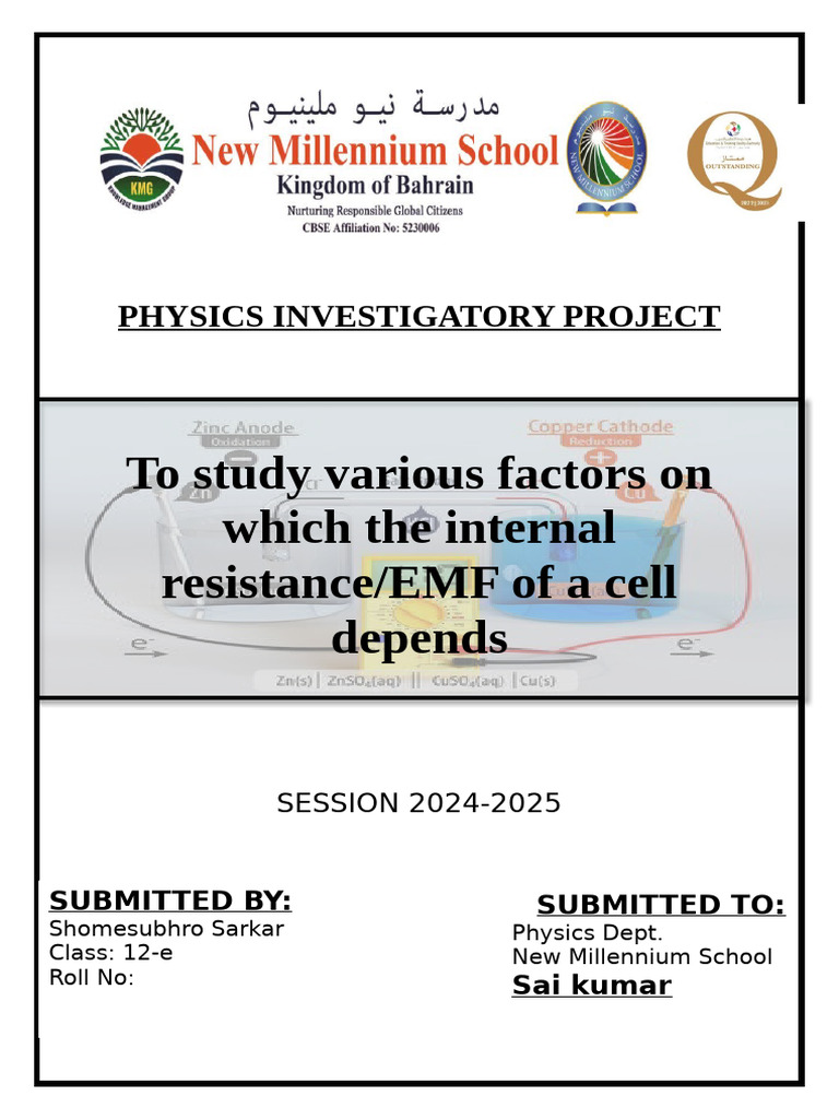 Physics Investigatory Project | PDF | Electrical Resistance And ...