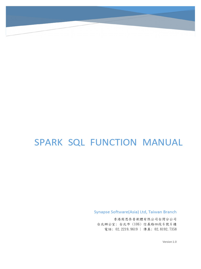 Synapse_Spark SQL Function | PDF
