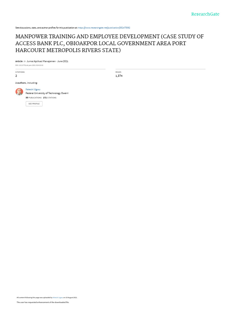 Manpower Training and Employee Development Case ST | PDF | P Value ...