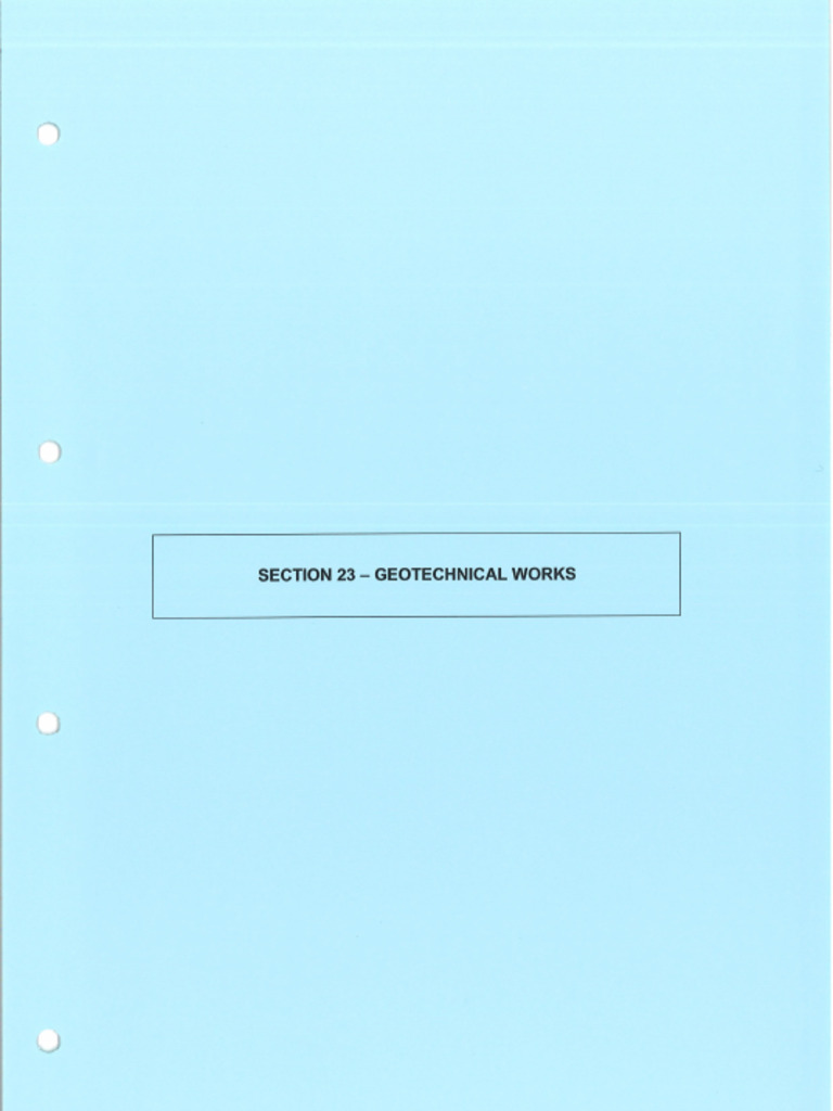 Section 23 Geotechnical Works | PDF | Mattress | Polyvinyl Chloride
