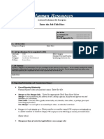 Position Analysis Questionnaire (PAQ) Example Template | PDF