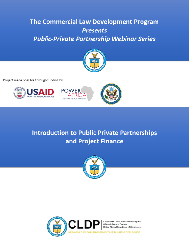 CLDP PPP Project Finance Presentation (Webinar Trilogy) - 0 | PDF ...