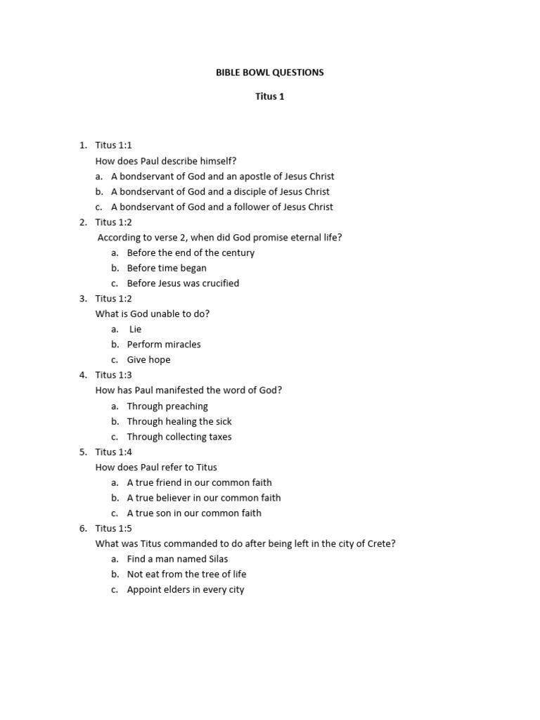 Titus 1 (1) | PDF | Paul The Apostle | Jesus