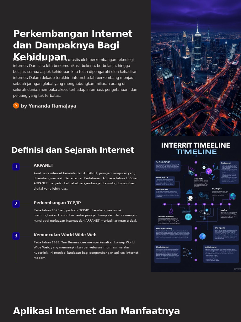 Perkembangan Internet Dan Dampaknya Bagi Kehidupan | PDF | Komputer ...