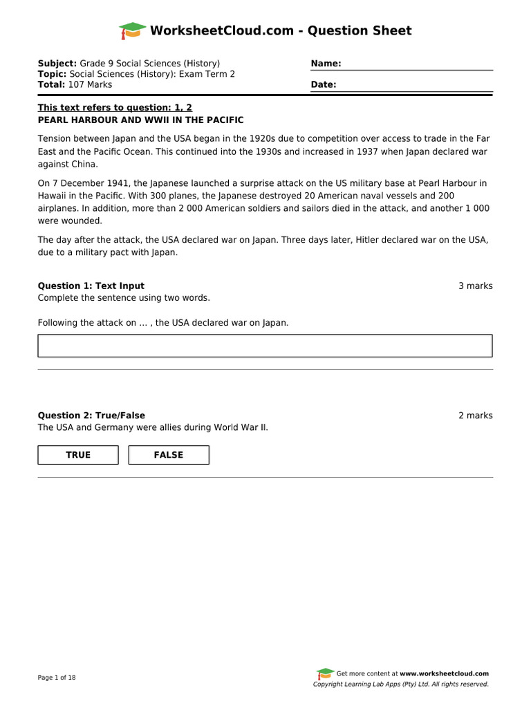 G9 History Term 2 Exam | PDF | Space Race | Extermination Camp