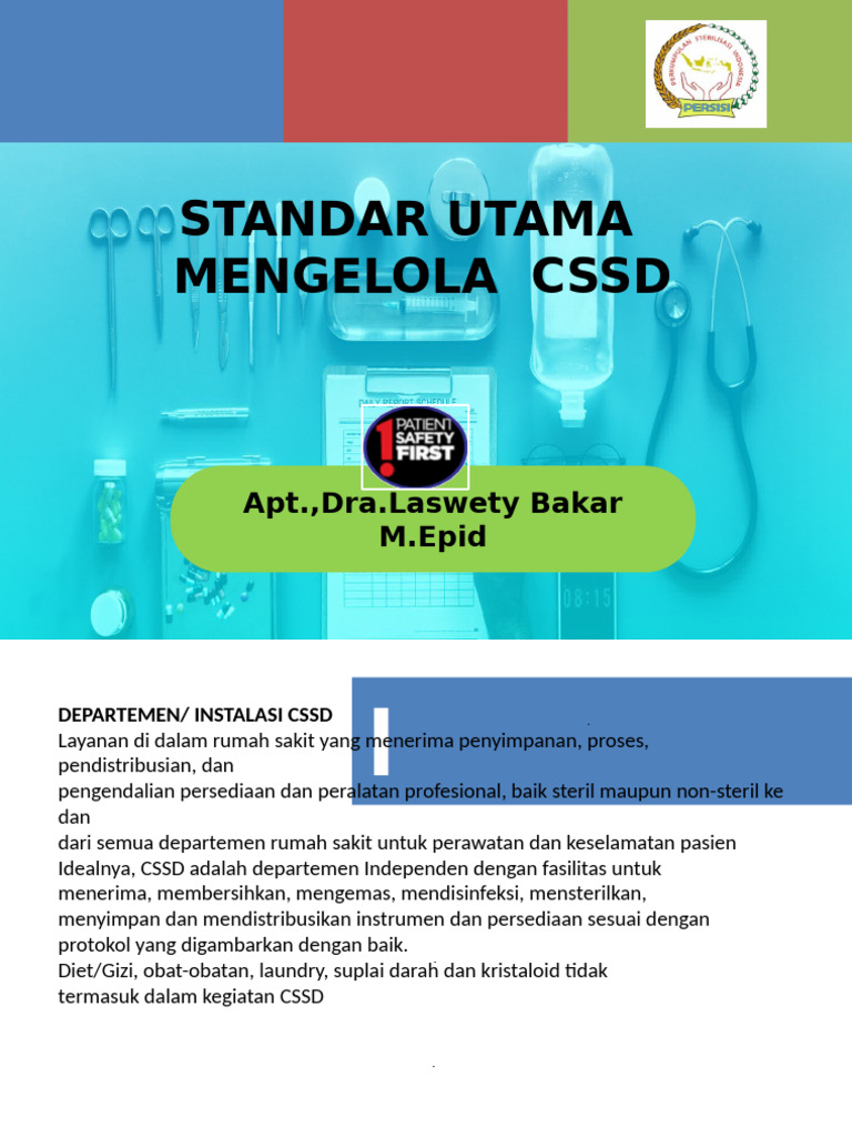 19 Febr STANDAR UTAMA MENGELOLA CSSD & IMPLEMENTASI | PDF