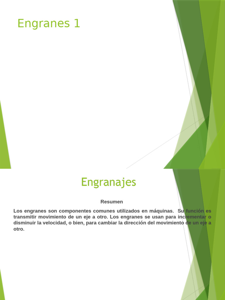 Tipos y Usos de Engranes | PDF