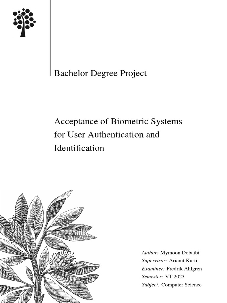 FULLTEXT01 | PDF | Biometrics | Authentication