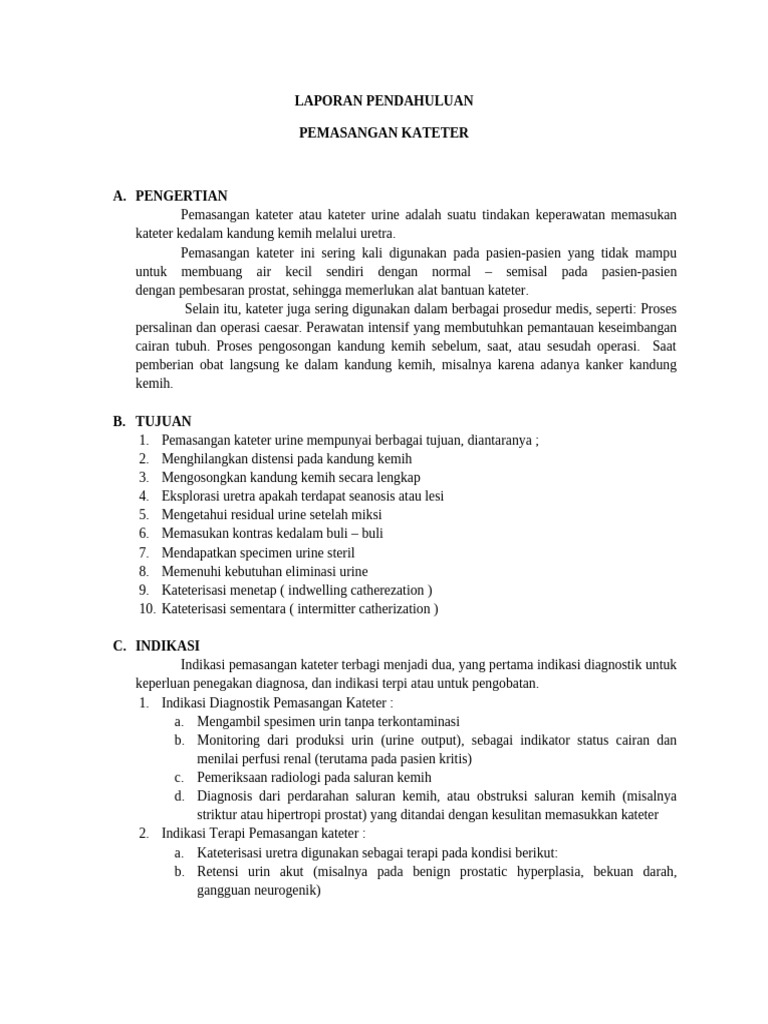 Panduan Lengkap Pemasangan Kateter | PDF