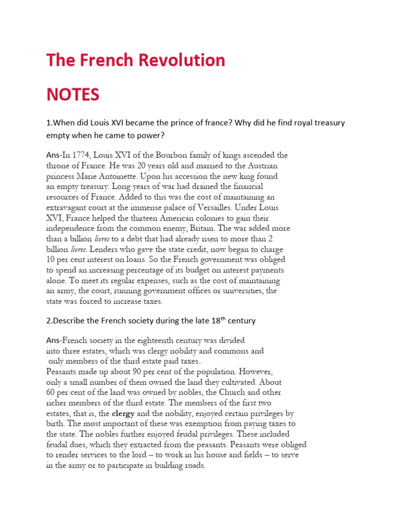 The French Revolution | PDF | Slavery | First French Empire
