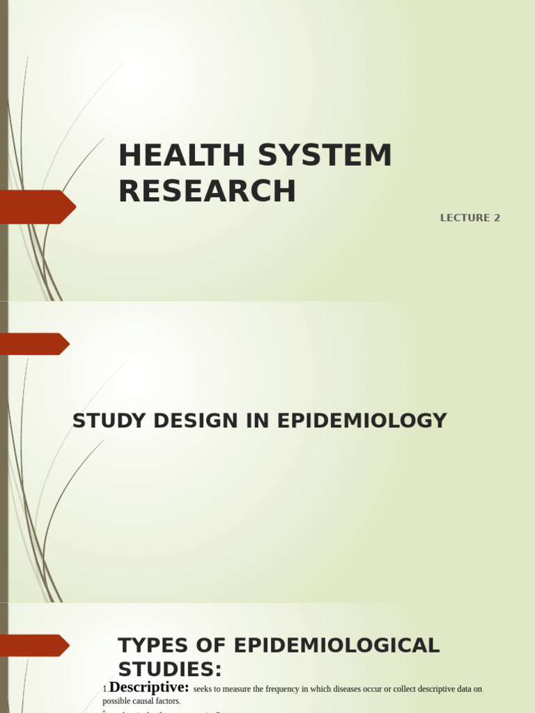 Health Research System Lec 2 To Upload | PDF | Randomized Controlled ...
