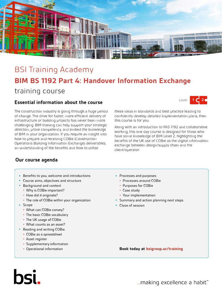 Building Information Modelling (BIM) BS 1192 Part 4 Handover ...
