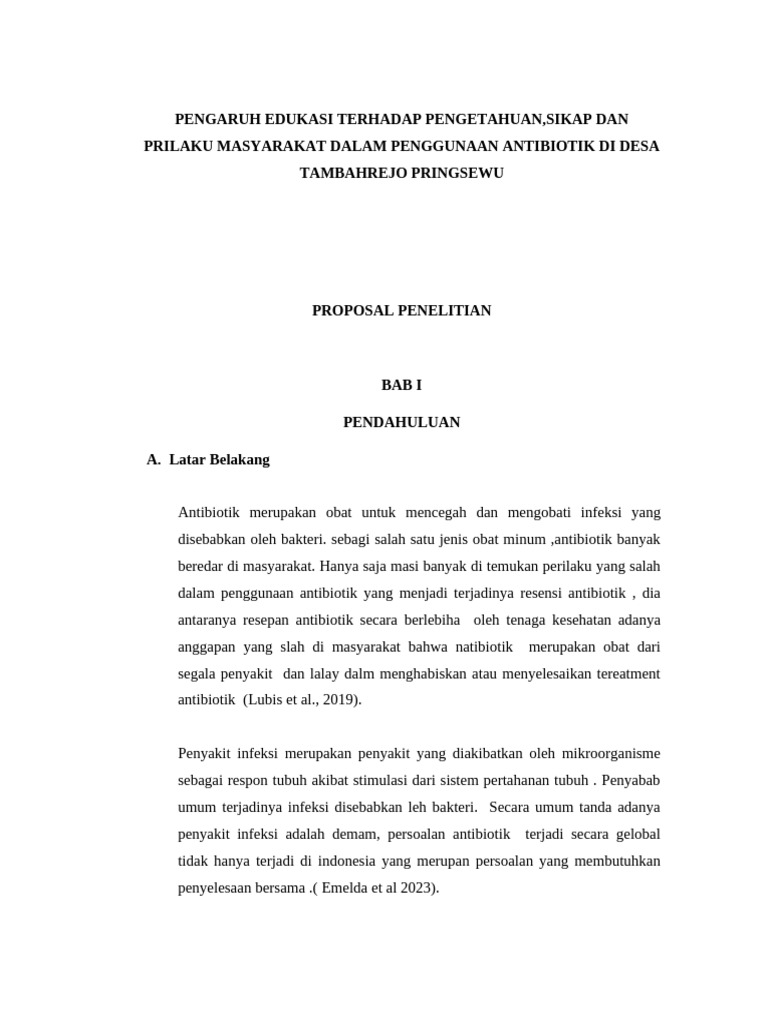Revisi Bab 1 Dan Bab 2 Antibiotik Amel | PDF