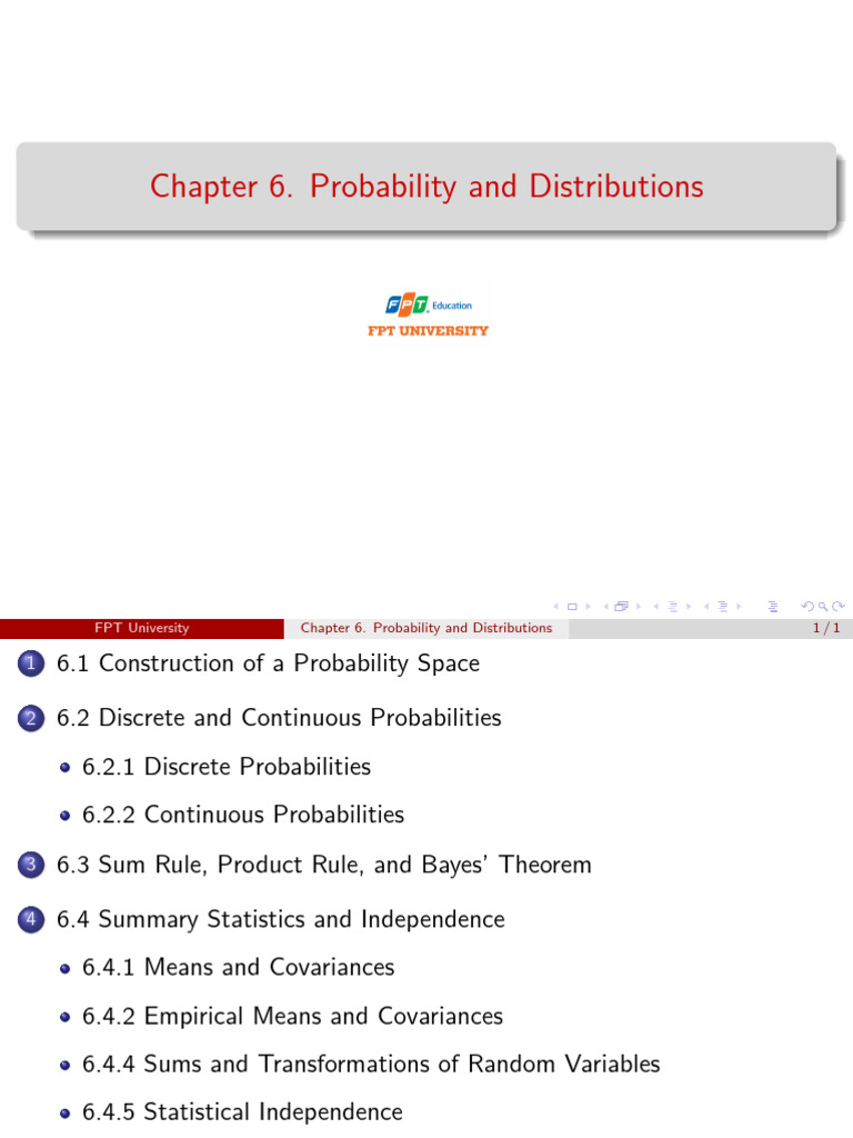 Chapter 6 | PDF | Probability Distribution | Probability Theory