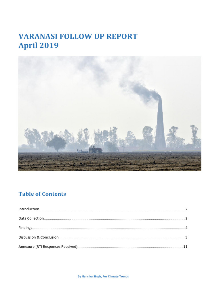 Varanasi's Air Pollution Ranking Insights | PDF | Traffic | Particulates