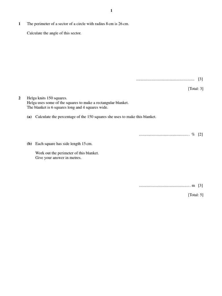 Ishaan Worksheet | PDF | Area | Mathematics