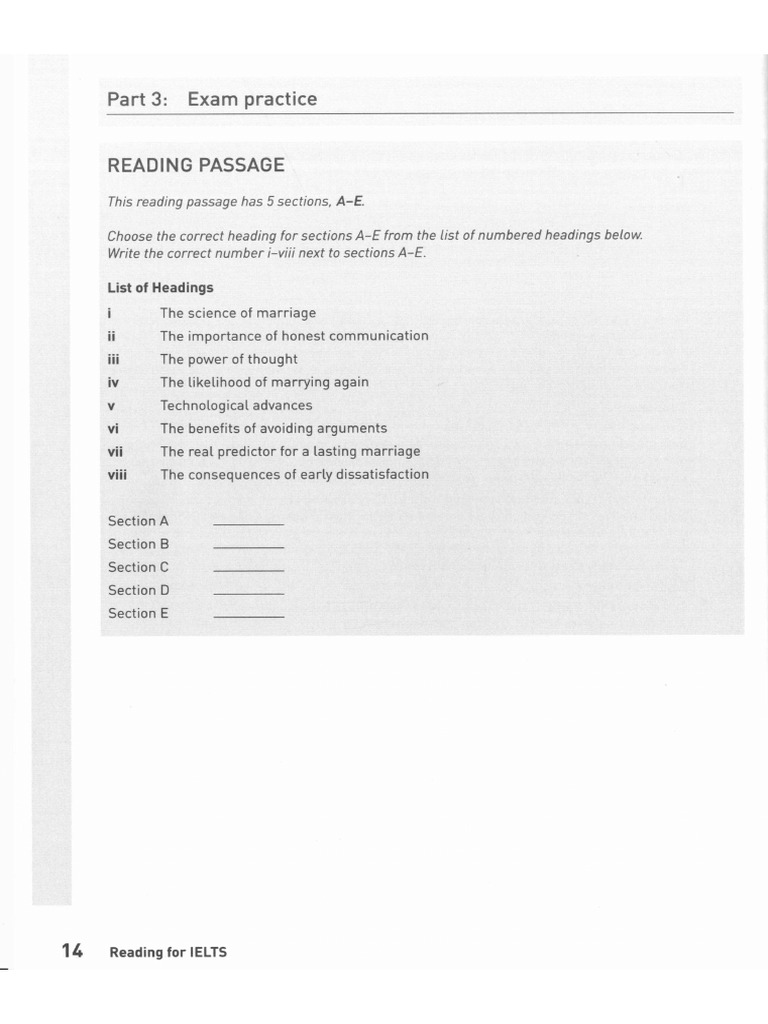 IELTS Reading - Matching Headings | PDF