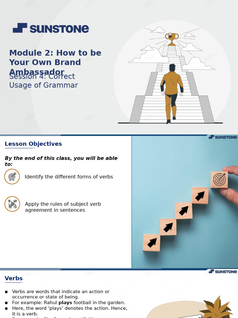 Module 2 - Session 4 | PDF | Verb | Subject (Grammar)