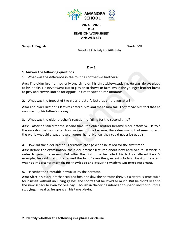 CONLIB Grade8EnglishRevisionAKPT-12024-25 20240716224820 | PDF ...