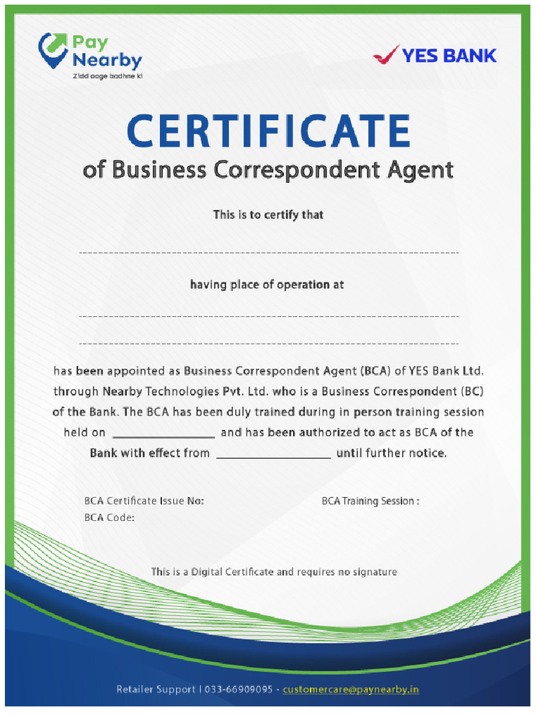 Yb LBC Certificate Letter | PDF