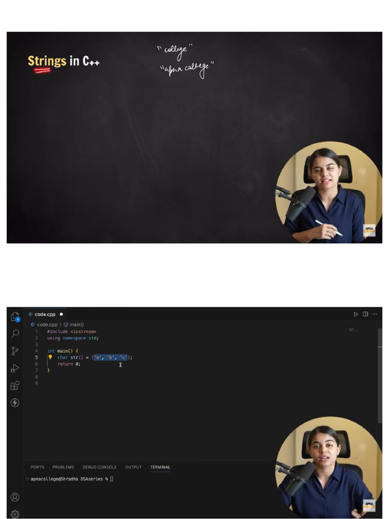 Strings & Character Arrays in C++ - Part 1 | PDF Strings & Character Arrays in C++ - Part 1 | PDF