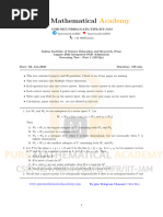 NBHM Solution - Pure Mathematical Academy | PDF | Matrix (Mathematics) | Vector Space