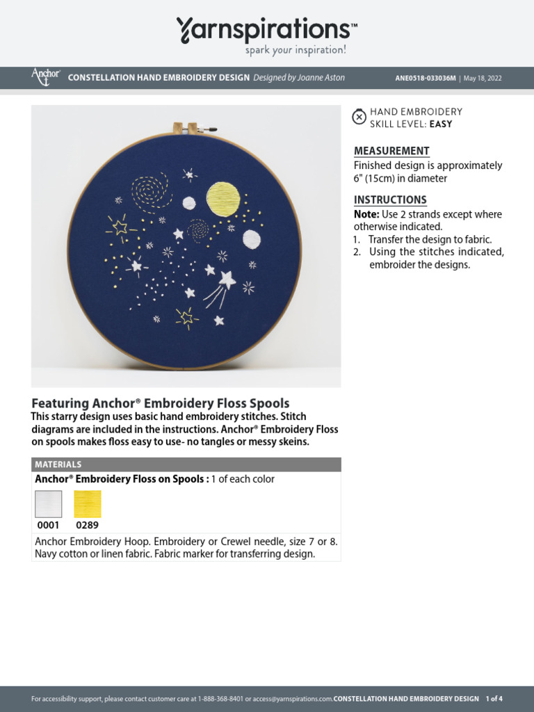 Constellations | PDF | Embroidery | Needlework