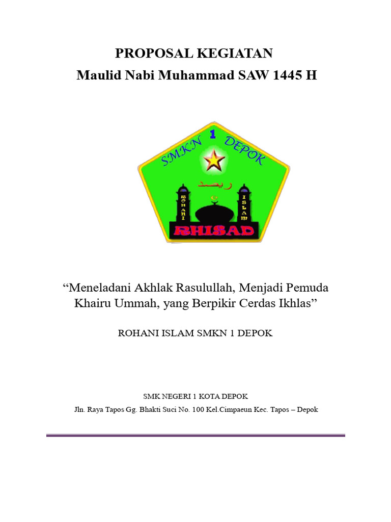 PROPOSAL MAULID NABI MUHAMMAD SAW 1445 H | PDF