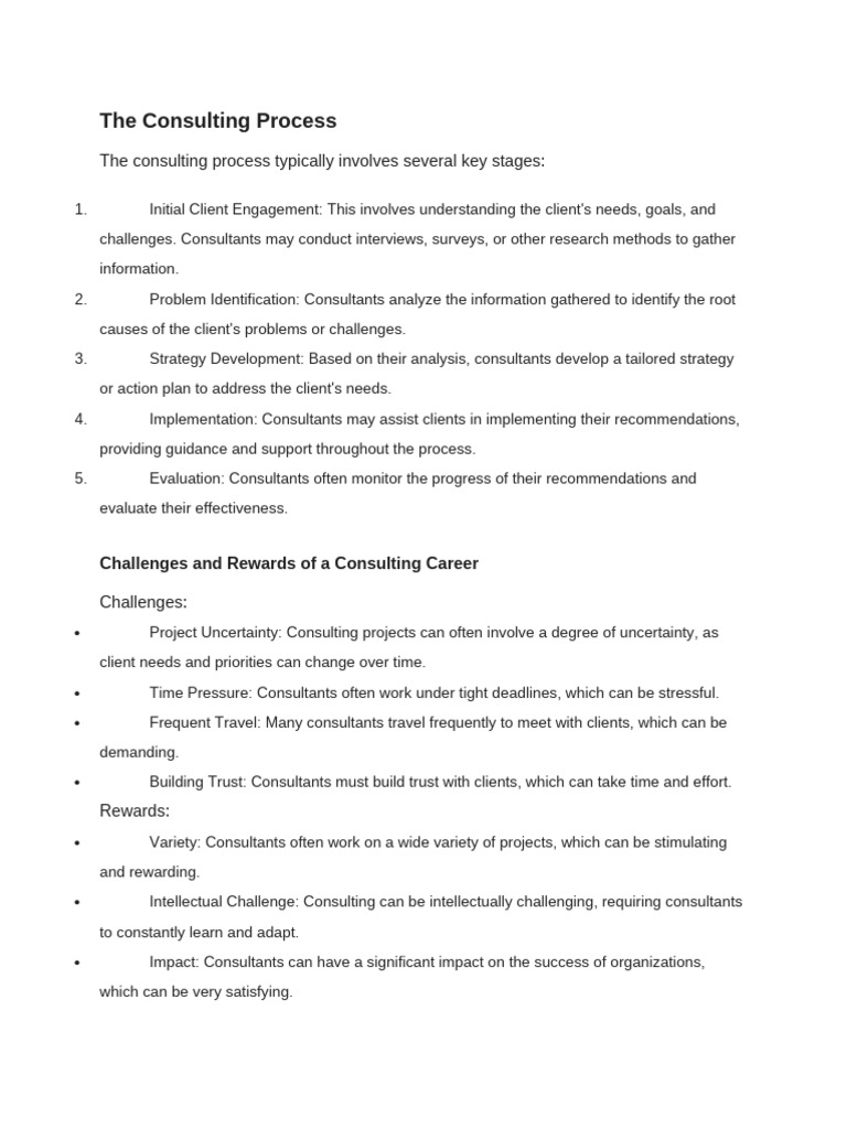 The Consulting Process | PDF