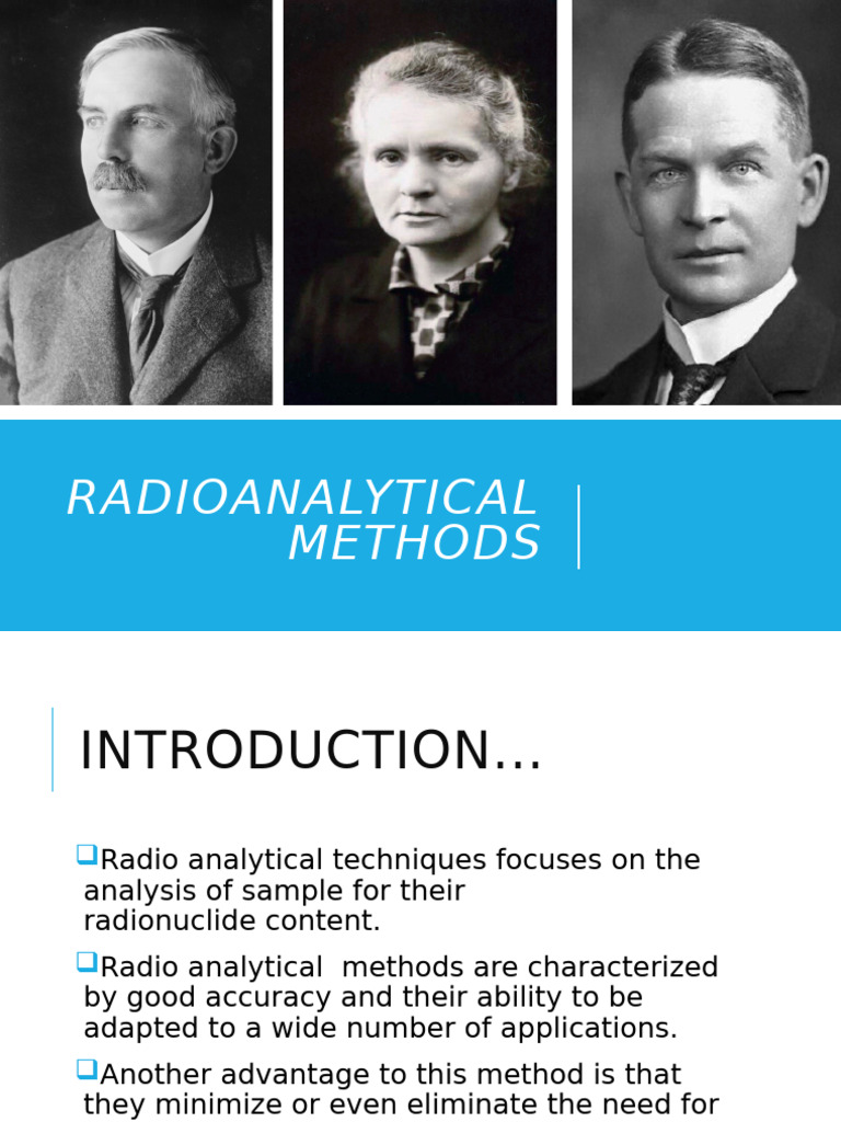 12 Radio Analytical Techniques | PDF | Radioactive Decay | Isotope