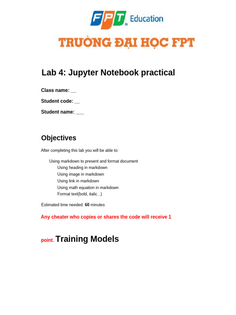 Lab 4 - Markdown Practical - Solution | PDF | Regression Analysis | Mean Squared Error