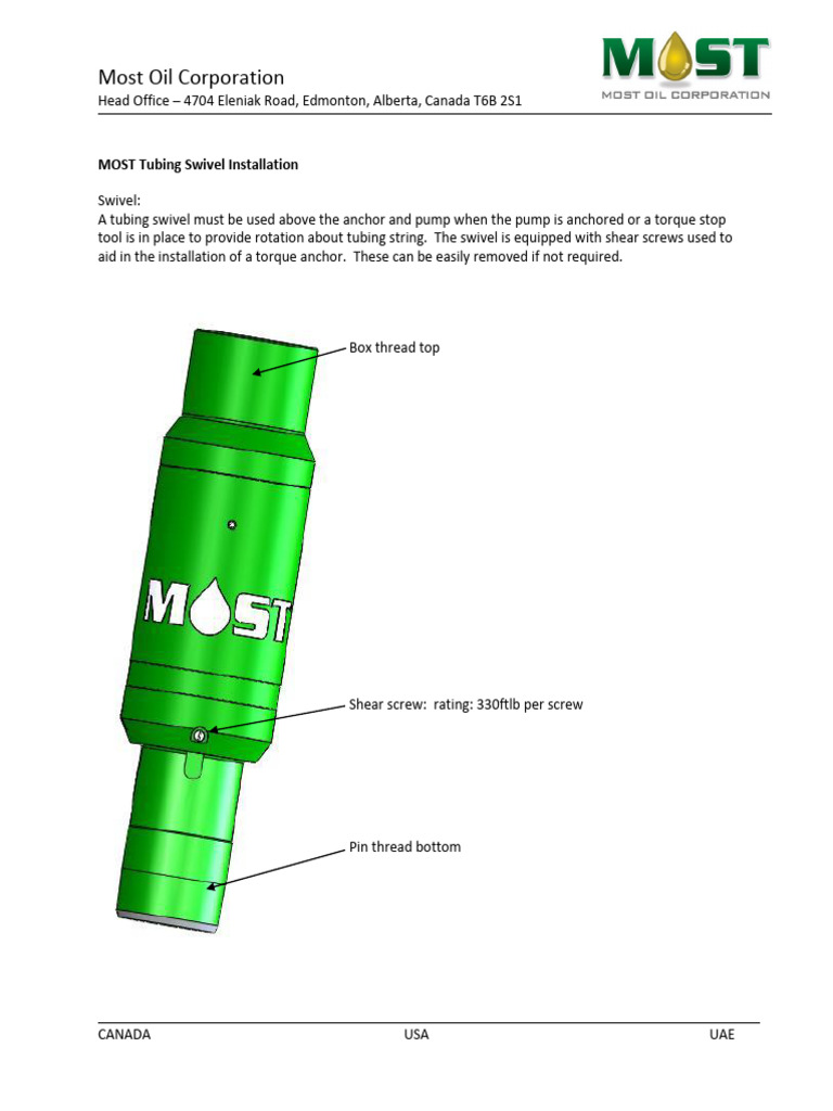 MOST Tubing Swivel Installation Guide | PDF | Computers | Technology ...