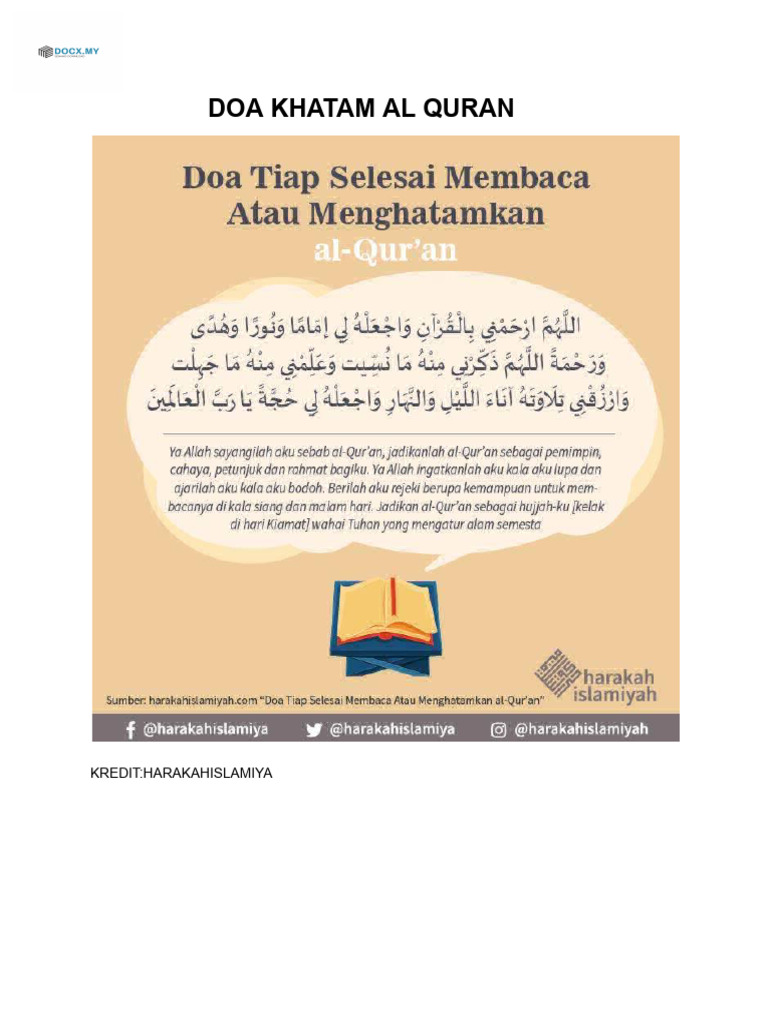 Doa Khatam Al Quran | PDF