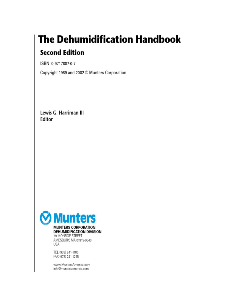 Munters DH Handbook | PDF | Humidity | Thermodynamics