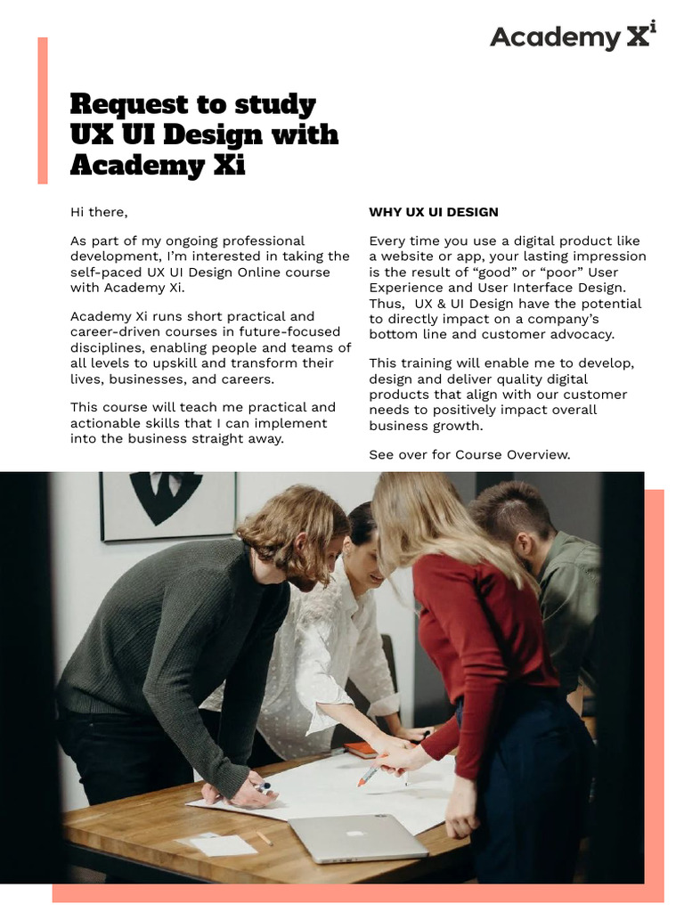 Business Case - UX UI Design (Self-Paced) | PDF | User Interface Design | User Interface