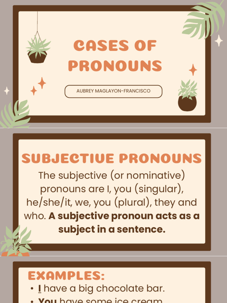Understanding Pronouns: Types & Examples | PDF | Language Arts & Discipline
