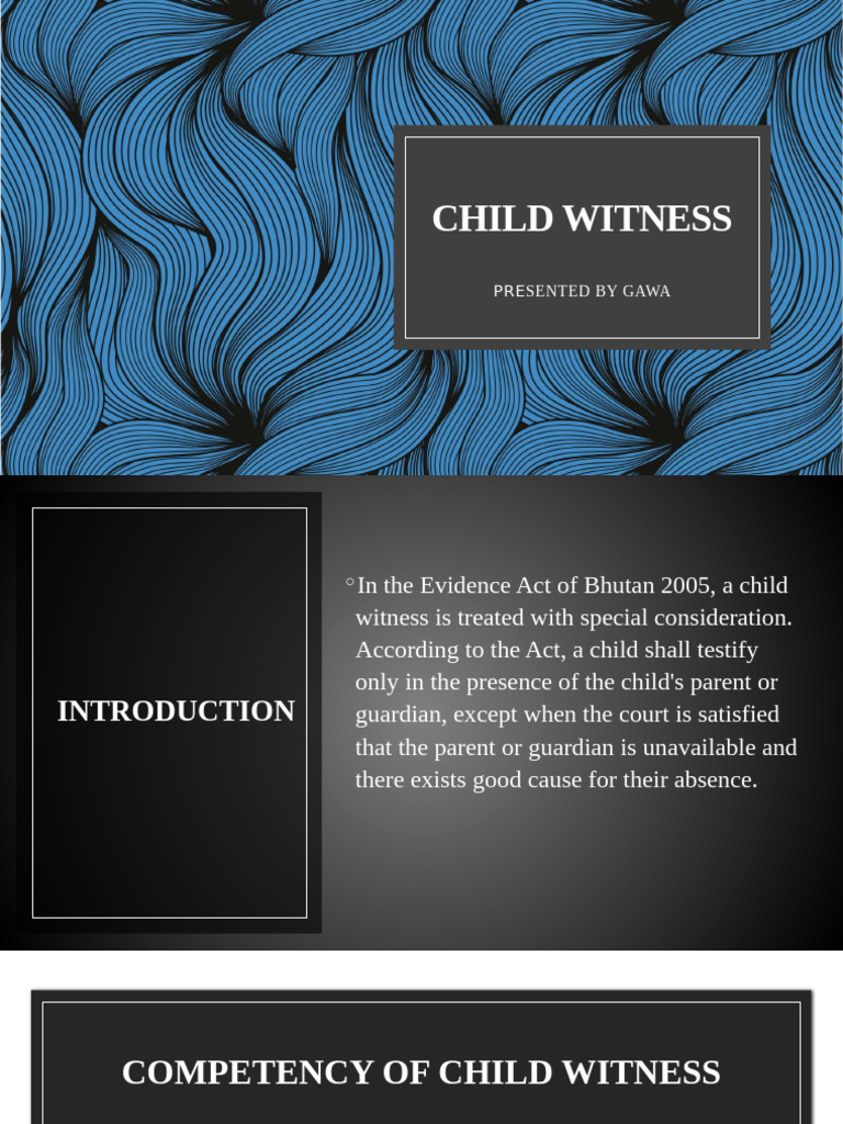 Child witness final | PDF | Witness | Testimony