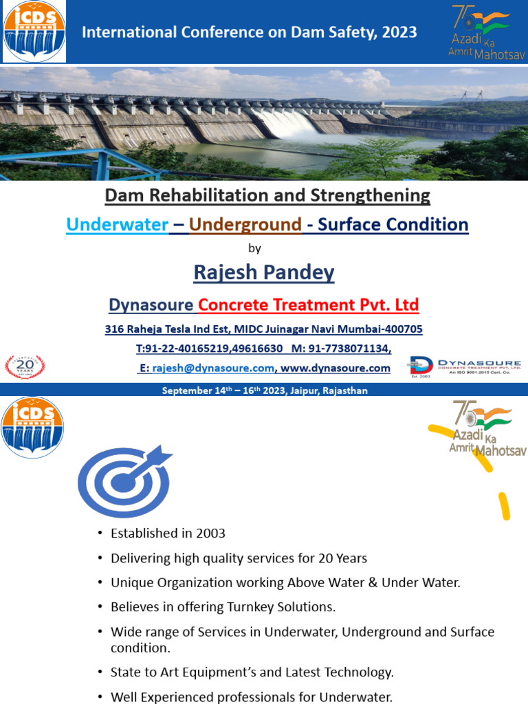 Underwater Repair and Rehabilitation of Dam | PDF | Spillway | Dam