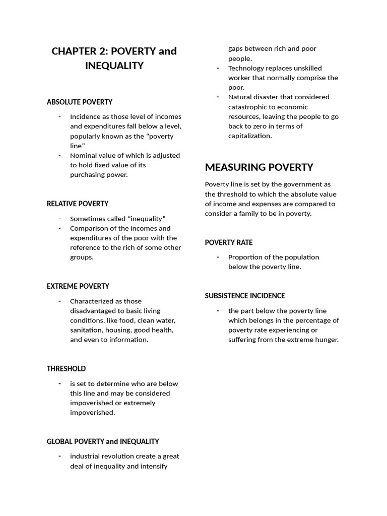 CHAPTER 2 econ | PDF | Poverty | Poverty & Homelessness