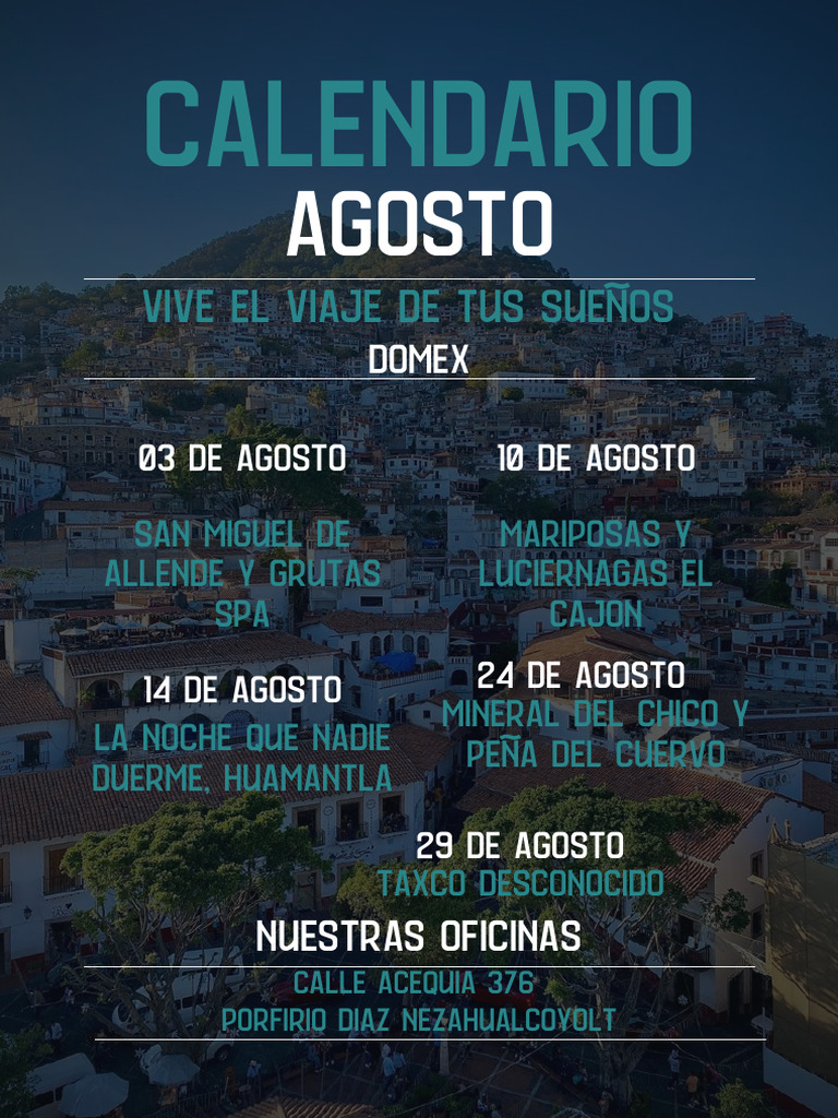 Calendario Agosto Diciembre PDF | PDF