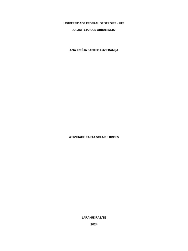 Carta Solar e Brises em Arquitetura | PDF