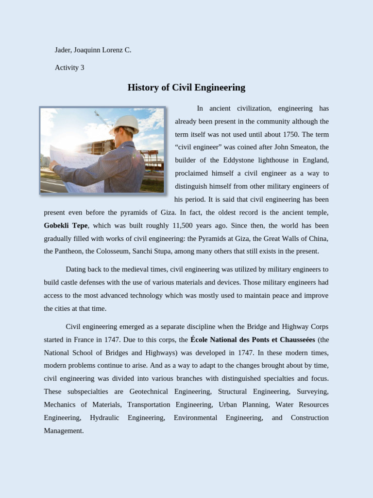 History and Wonders of Civil Engineering | PDF | Civil Engineering | Engineering