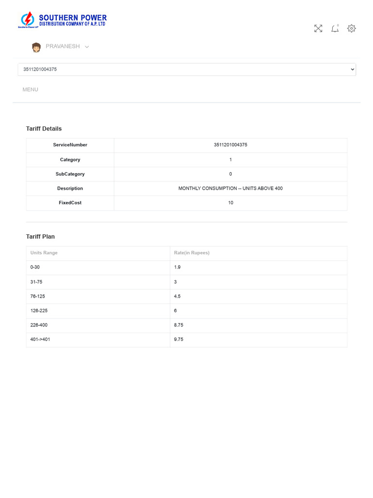 APSPDCL Tariff Rates Overview | PDF